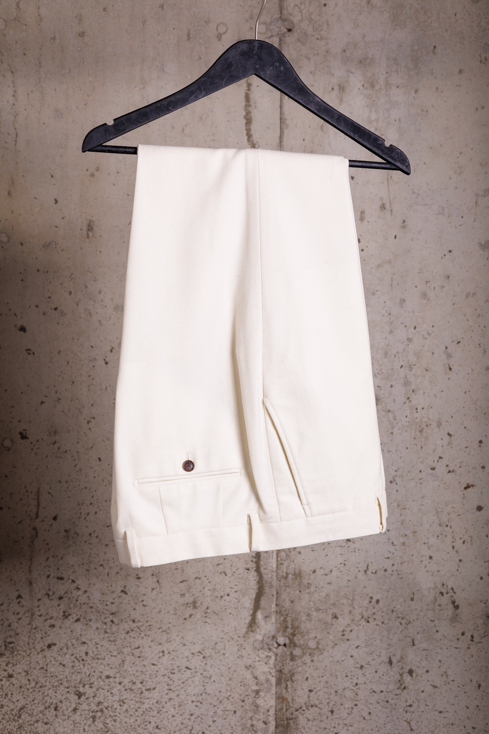 Spier & Mackay Cream Flannel Trousers, Size 35 Contemporary - Menswear ...