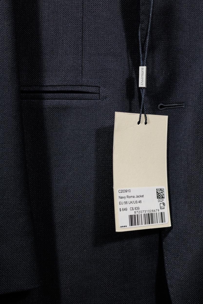 SuitSupply Roma Navy Hopsack Blazer, 46R, NWT - Menswear Musings